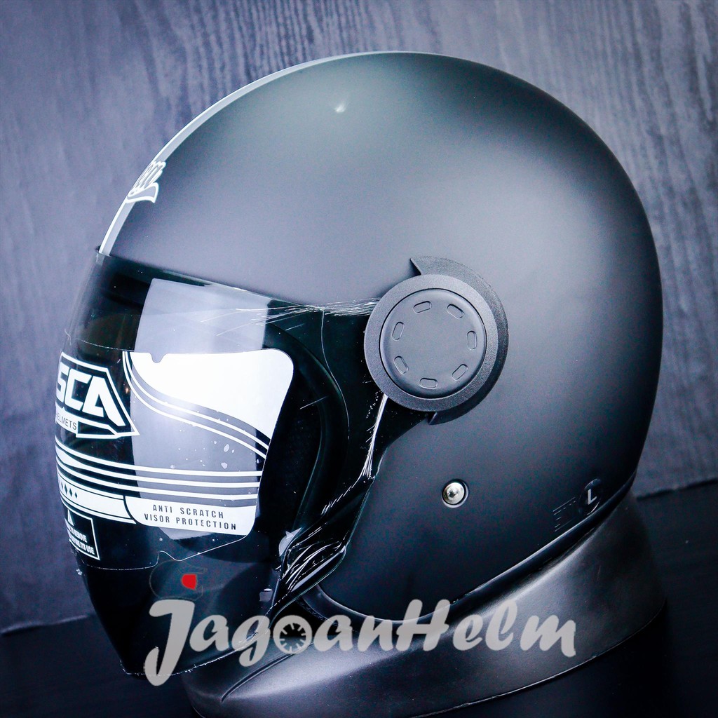Solid HIJAB ASCA MOON HELMET | Black Matte | Original ASCA | Shopee ...