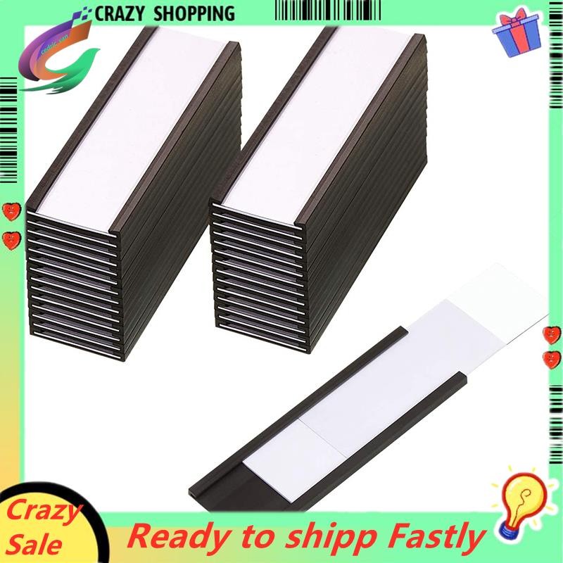 30Pcs Magnetic Label Holders with Magnetic Data Card Holders with Clear ...