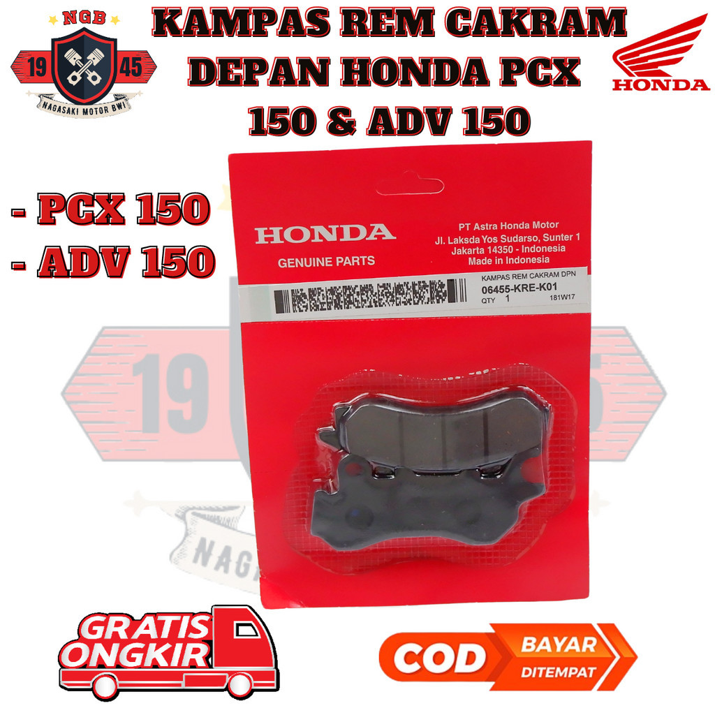 Honda PCX 150 & ADV 150 Front Disc Brake Pads/Honda ADV 150-06455-KRE ...