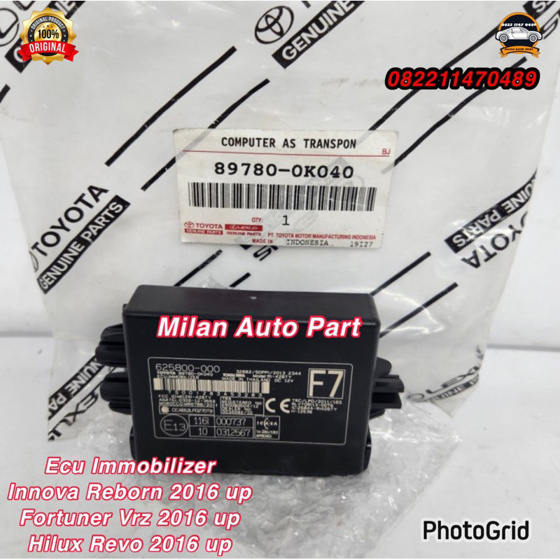 Ecu immobilizer Innova Reborn Fortuner Vrz Hilux Revo 2016 2017 2018 ...