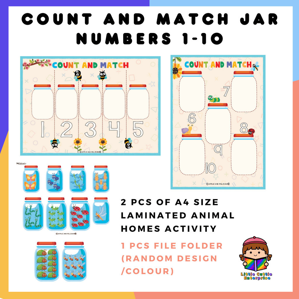 Little Cuttie Count the Numbers 1-10 Busy Book Kid Early Learning Book ...
