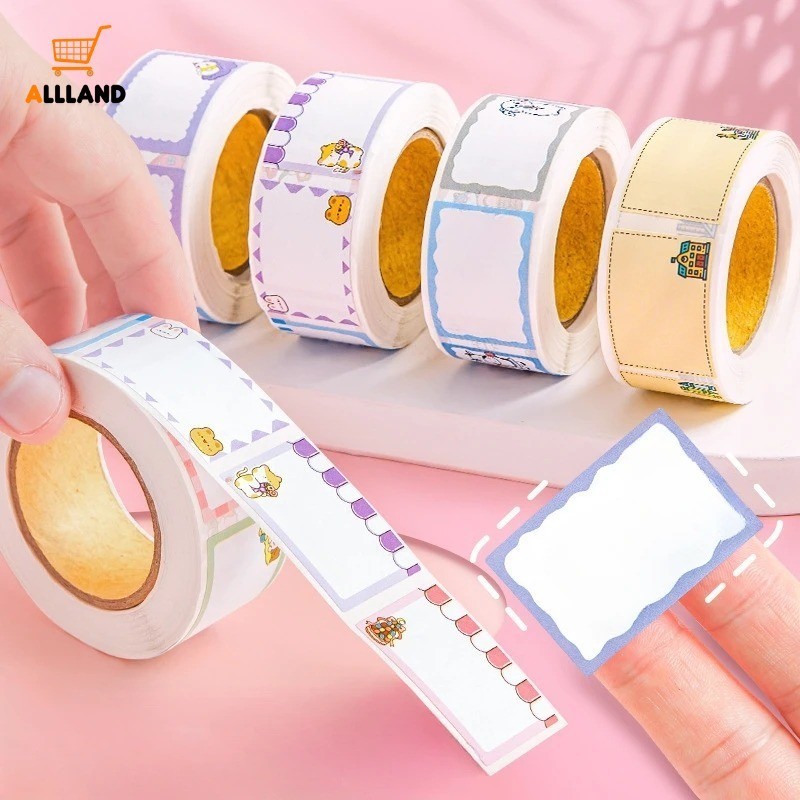 Cartoon Name Stickers DIY Self-adhesive Handwritten Labels Multi ...