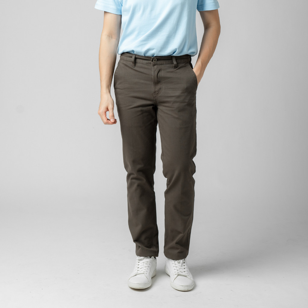 DAPPER|SLIM FIT DARK TILE GREY COTTON PANT-C30379S | Shopee Malaysia