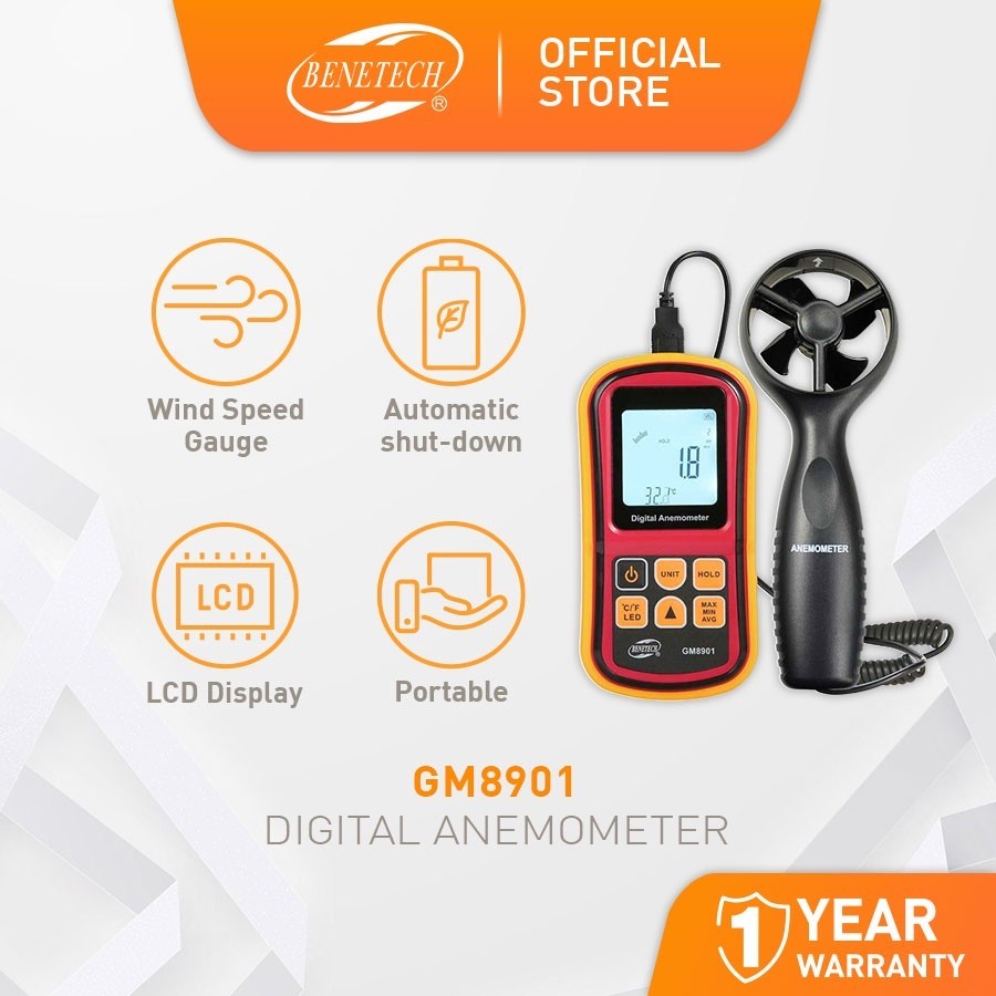 Benetech GM8901 / GM8901+ Digital Anemometer with LCD Display | Shopee Malaysia