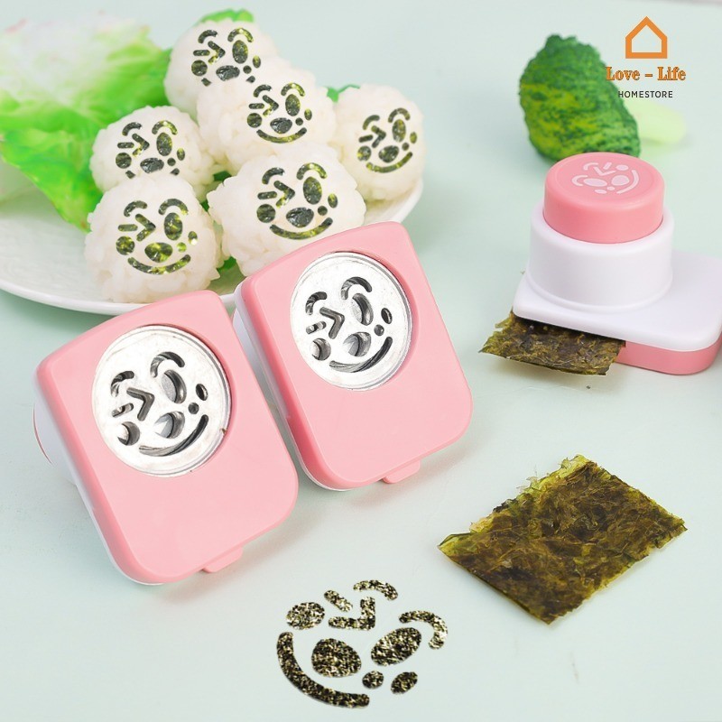 Seaweed Nori Punch Cutter Smile Face Cartoon Rice Embossing Moulds ...