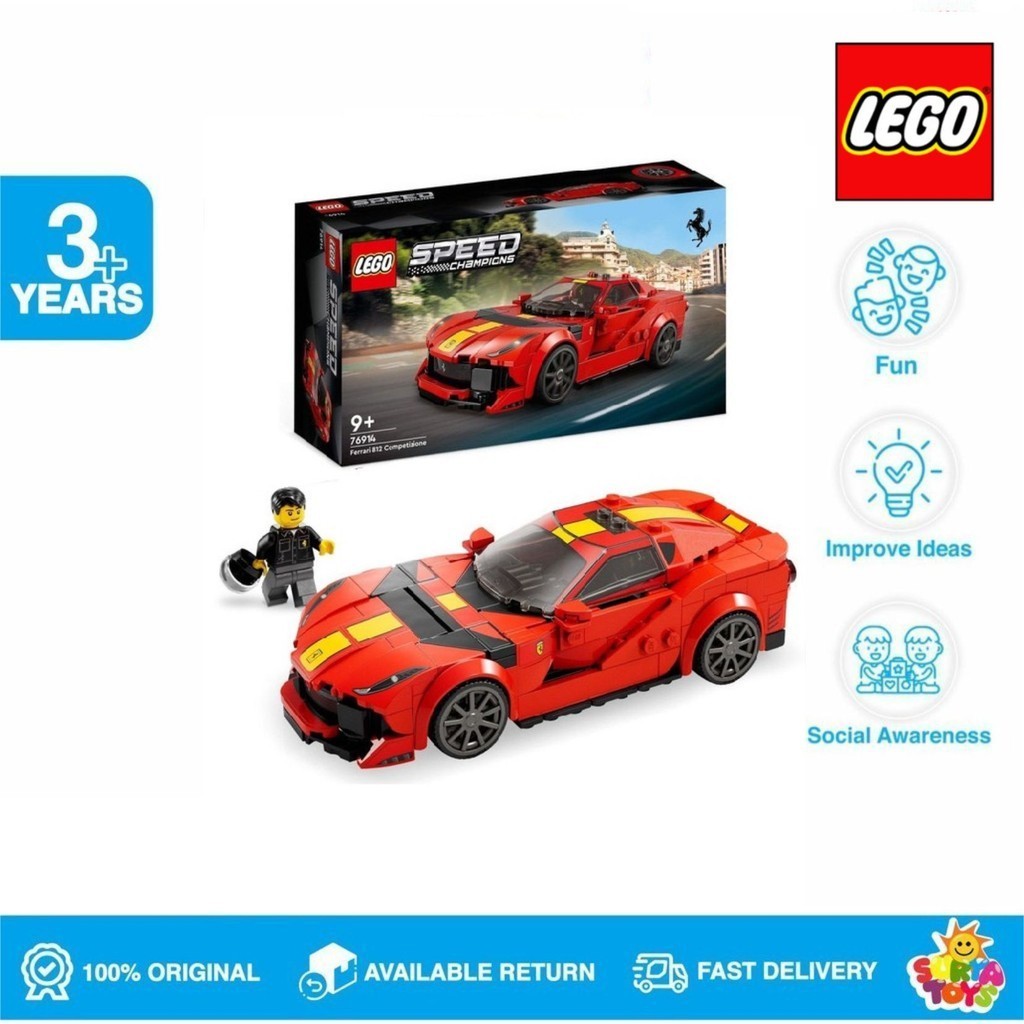 LEGO Speed Champions 76914 Ferrari 812 Composite Building Toy Set (261 ...