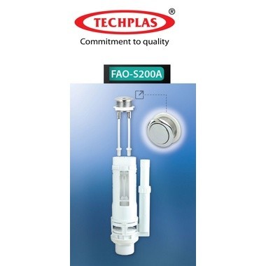 Techplas Machanism Techplas ELEGEN Single Flush Push Button Lift Up Outlet Flush Valve With ...