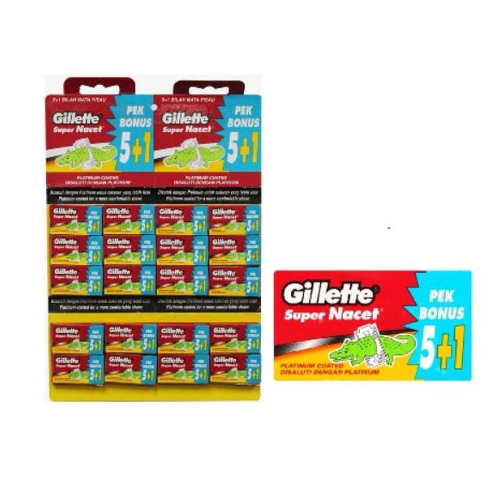 GILLETTE SUPER NACET BLADE (5+1) | Shopee Malaysia