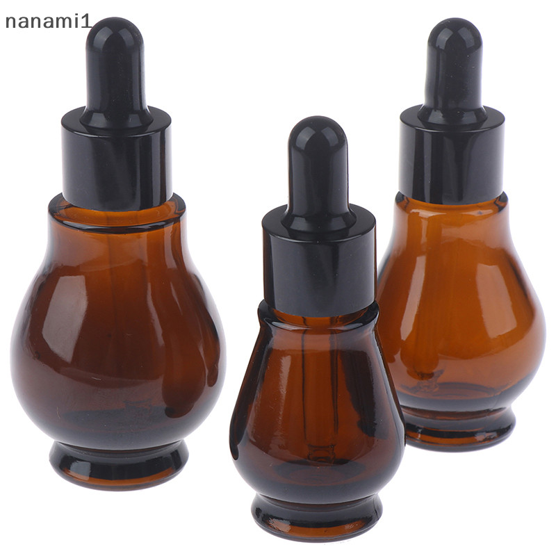 nanami1 10/20/30ml Empty brown Glass Dropper Bottles with Pipette for ...