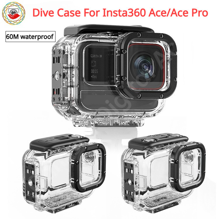 60M Dive Case Waterproof Housing For Insta360 Ace Pro Action Cameras ...