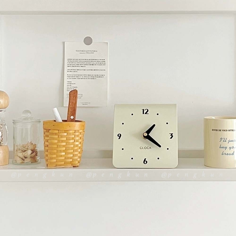 Cream Desktop Clock Modern Creative Desktop Desk Clock Table Clock ...