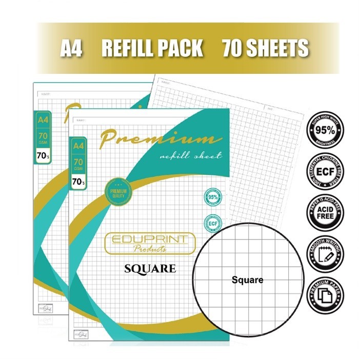 EDU Paper A4 Size 70gsm Paper Small Square Ruled Graph Paper Square ...