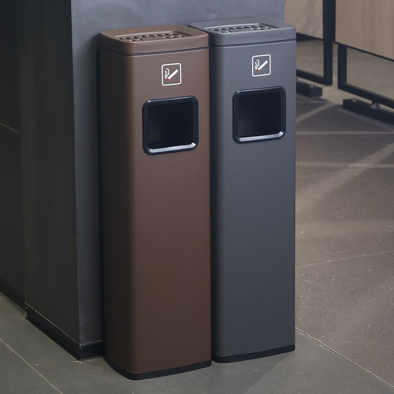 Hotel Lobby Stainless Steel Vertical Elevator Entrance Trash Can With ...