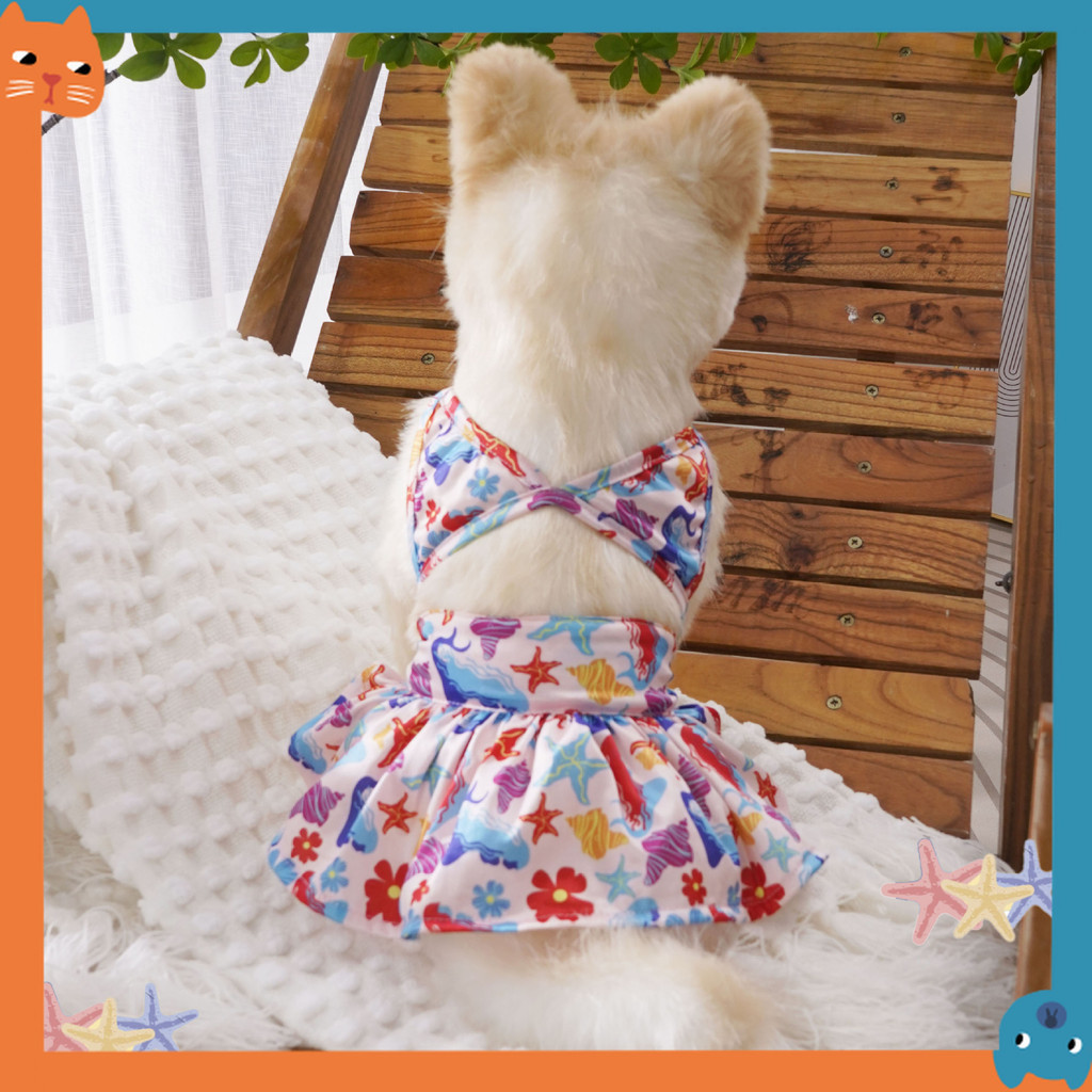 Summer Pet Clothing Pet Bikini Set Swimwear Teddy Beach Puppet Cat and ...
