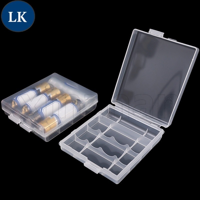 LK Small Size Battery Holder Box for AA / AAA Flip-Open Plastic Storage ...