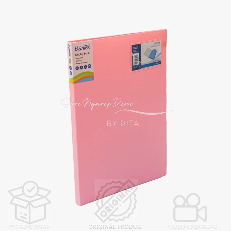 Bantex Display Book PP 20 Pockets Folio Musky Pink 3183 74 original ...