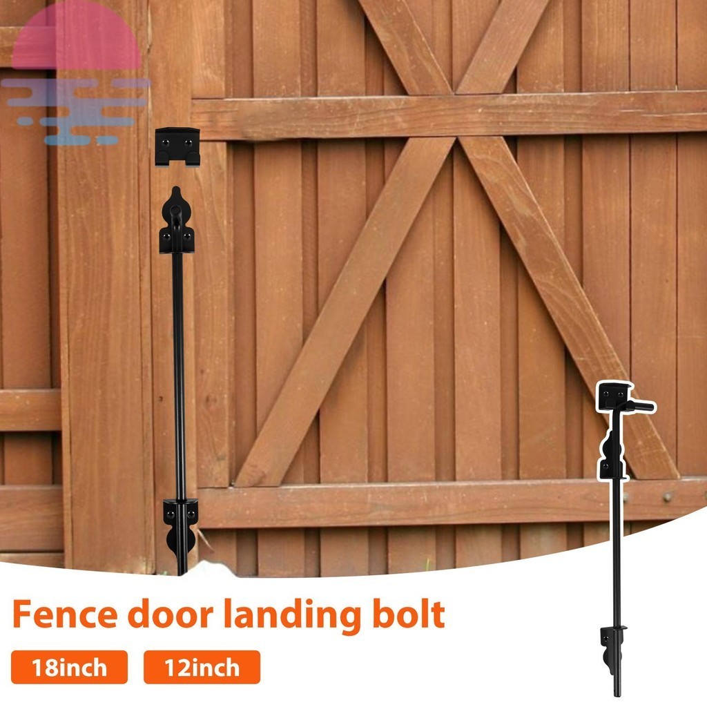 Cane Bolt Gate Drop Rod Kit 18 inch Heavy Duty Iron Gate Ground Latch ...