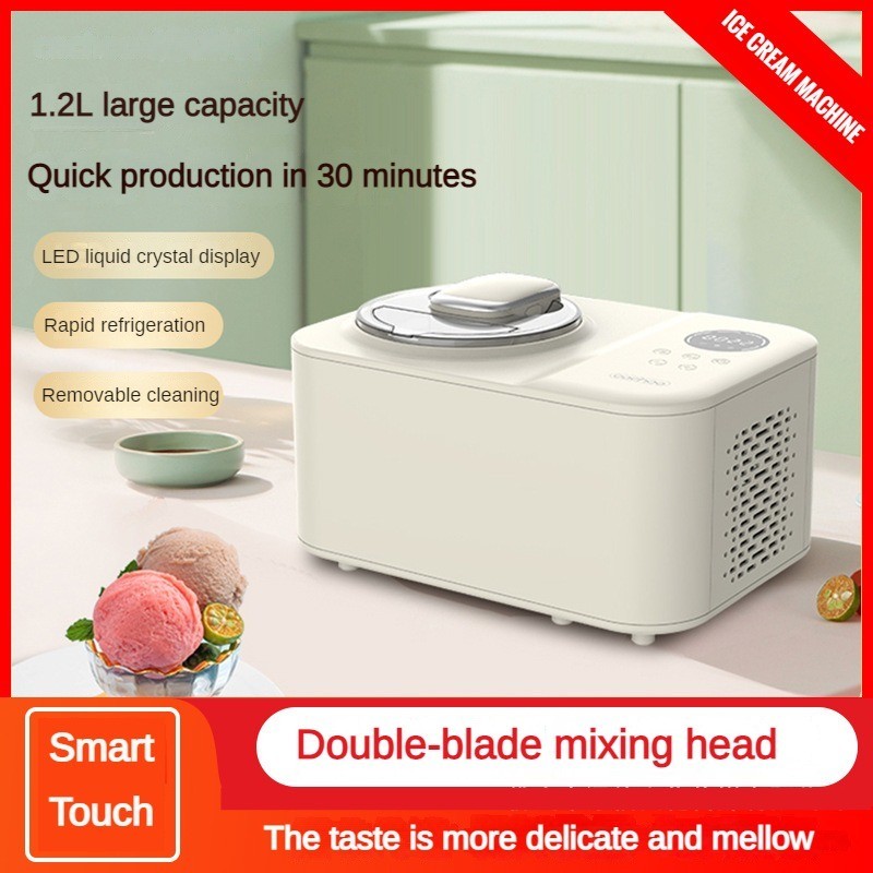 110W 1.2L Large Capacity Ice Cream Machine Household Small Fully ...