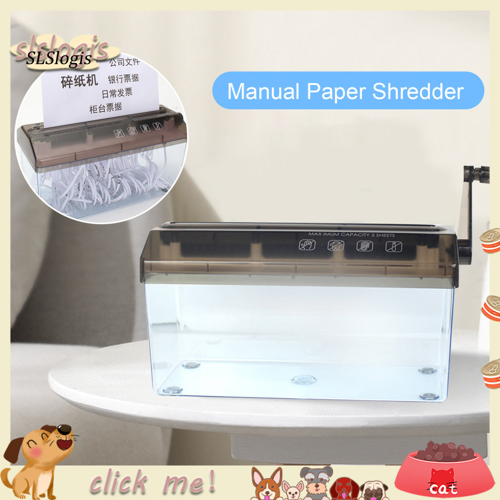 SGW_ Transparent Window Paper Shredder Portable Paper Shredder 3mm ...