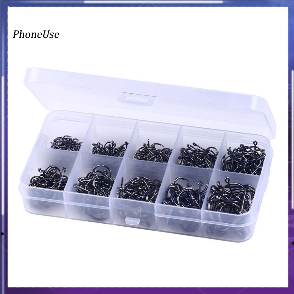 PhoneUse Fishing Fish Hooks Metal Fish Hooks 500pcs Fishing Hooks Set ...