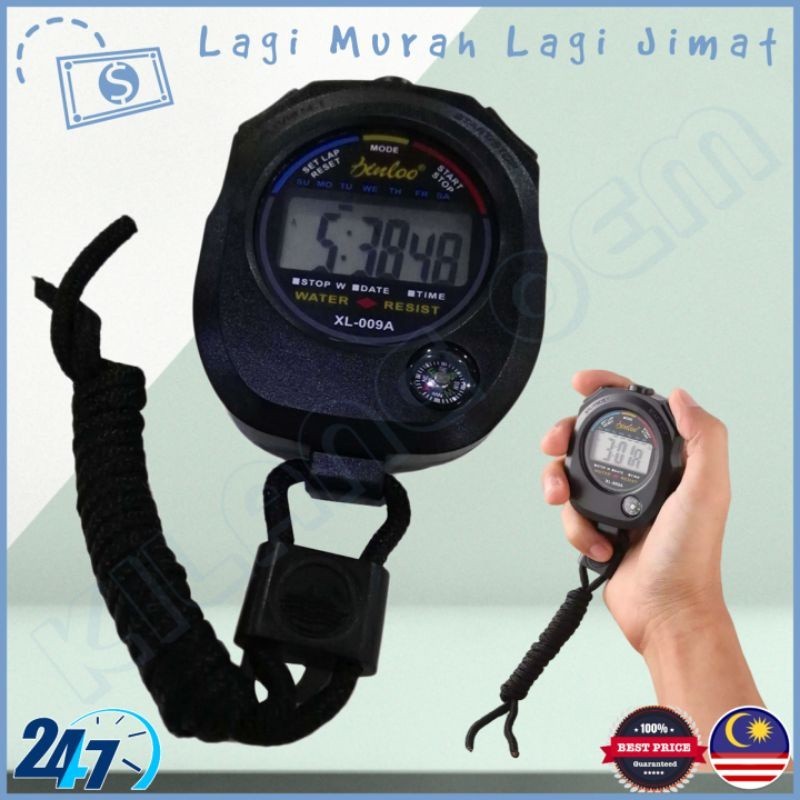 Stopwatch Jam Kira Masa Chronograph LCD Digital Professional Handheld ...