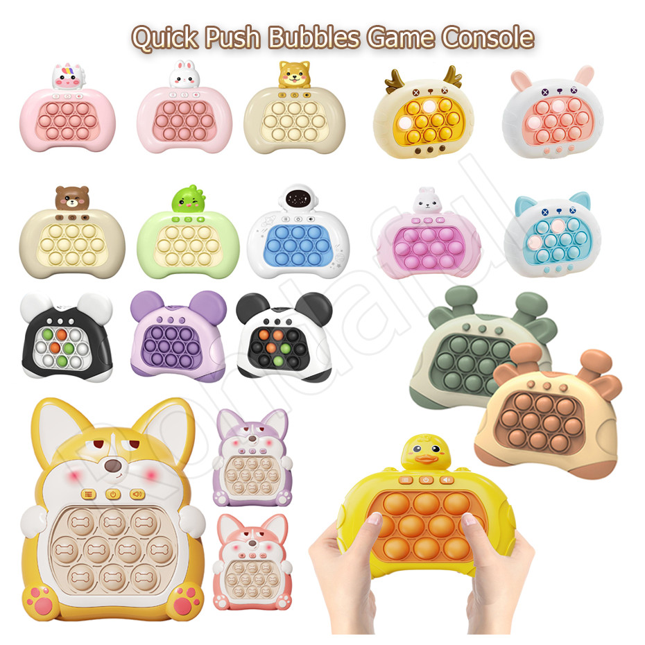 Quick Push Game Console Cartoon Electronic Whack-A-Mole Pop It Toy ...