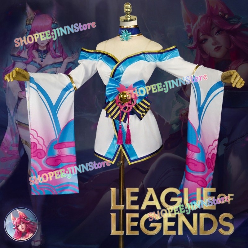 - JINN - League of Legends Ahri Cosplay Spirit Blossom Outfit Ahri ...