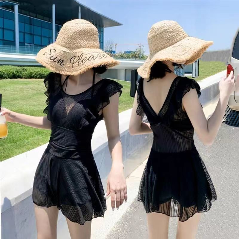 Womens Swimsuit Covering Flesh Slimmer Look Conservative New Style One