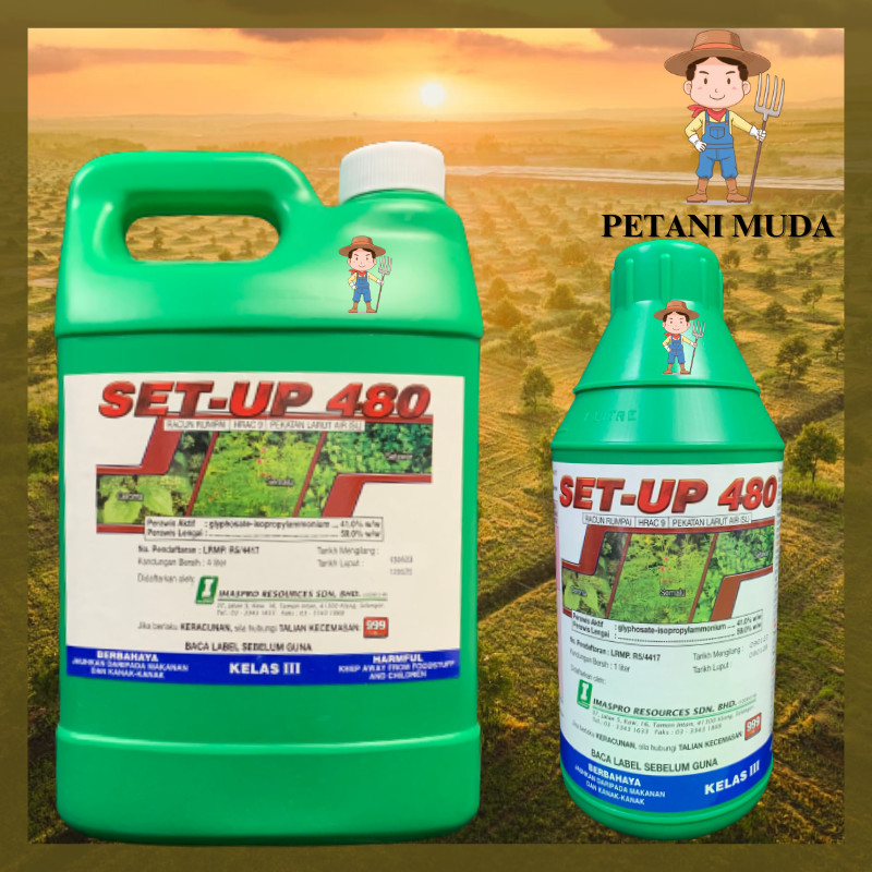 [ORIGINAL] 1L 4L SET-UP 480 GLYPHOSATE 41% RACUN RUMPUT LALANG/RACUN ...