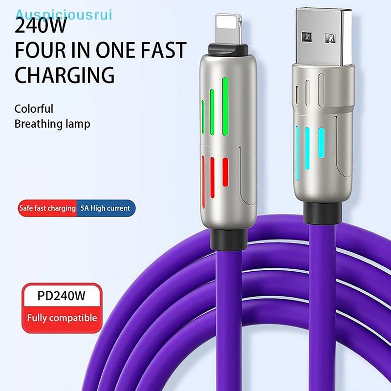 Auspiciousrui 240W Super Fast Charging Cable 4 In 1 Multi Connectors ...