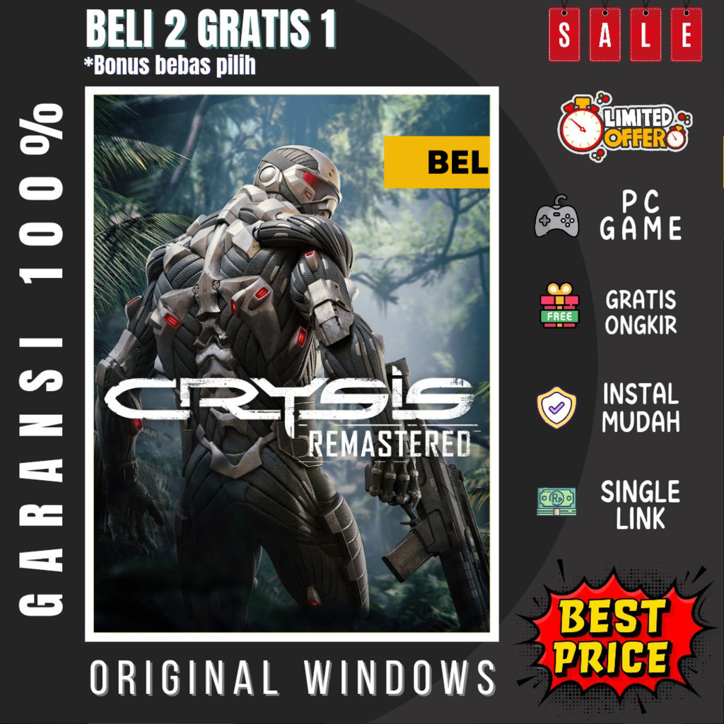 Crysis Remastered - Pc Games - Laptop Games - Pc Games - BUY 2 GET 1 FREE - ORIGINAL WINDOWS ...