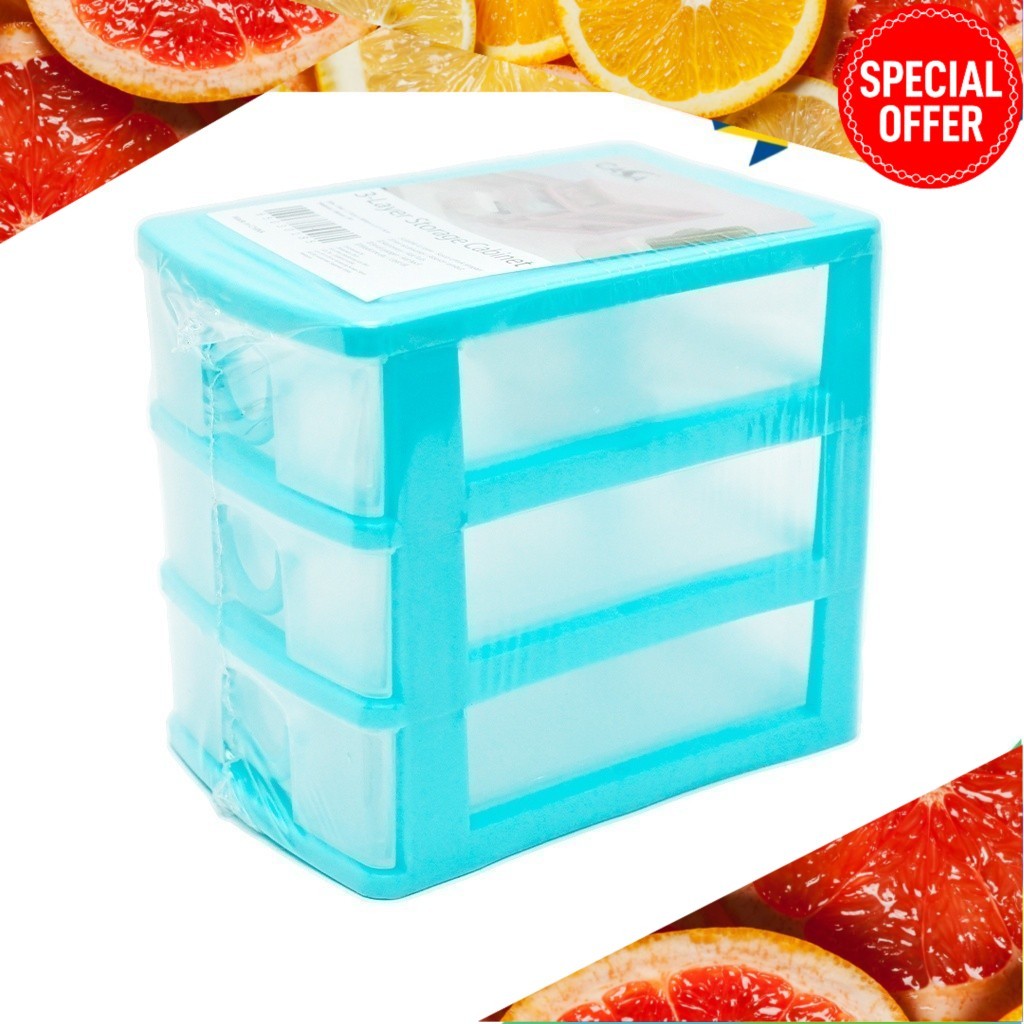 Rak Mini 3 Tingkat, Mini Rack 3 Layer, Mini Drawer Storage Box (11.5cm ...