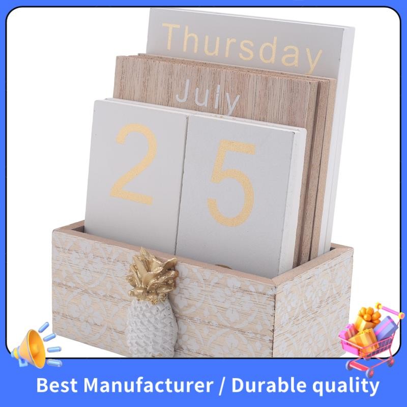 【NEW】Wooden Flip Desk Blocks Calendar, Plank/Table Calendar Display,for ...