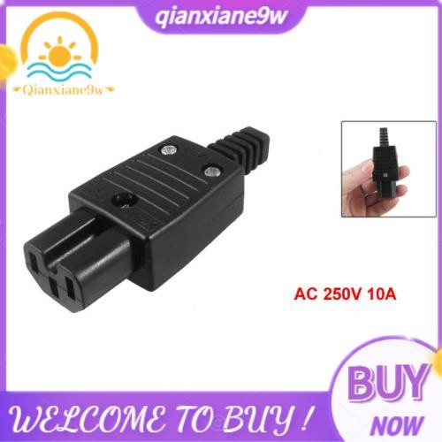 Black Iec320 C15 Female Outlet Socket Power Adapter Connector Ac 250v 10a Shopee Malaysia