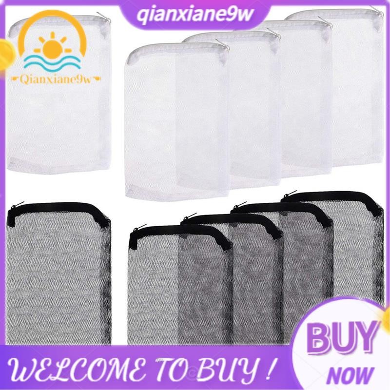 10Pcs Aquarium Filter Bag Fish Tank Media with Zipper Mesh Filter Bag ...