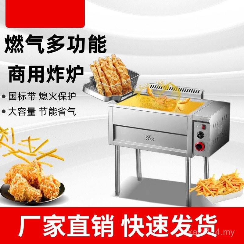 Stall Commercial Gas Frying Fritter Pan Large Capacity Gas Fryer Fryer ...