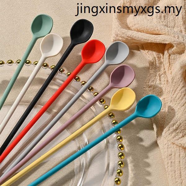 Korean Korean Food Grade Silicone Long Handle Stirring Spoon Milk ...