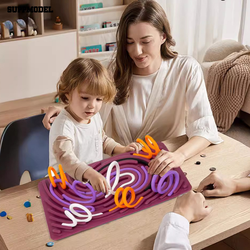SM* Kids Tactile Sensory Toy Board Toy Silicone Fidget Toy Board for ...