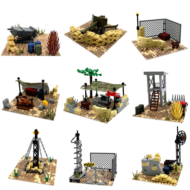 Desert Military Scene Building Blocks, Police Command Camp DIY Assembly ...