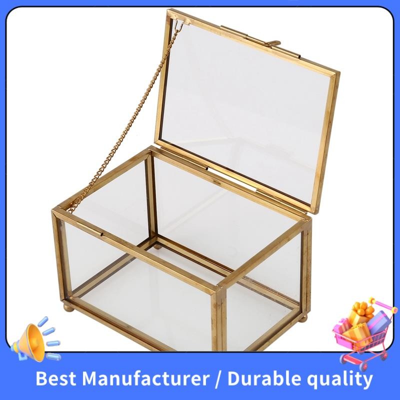 【NEW】Geometric Glass Style Jewelry Box Table Container For Displaying ...