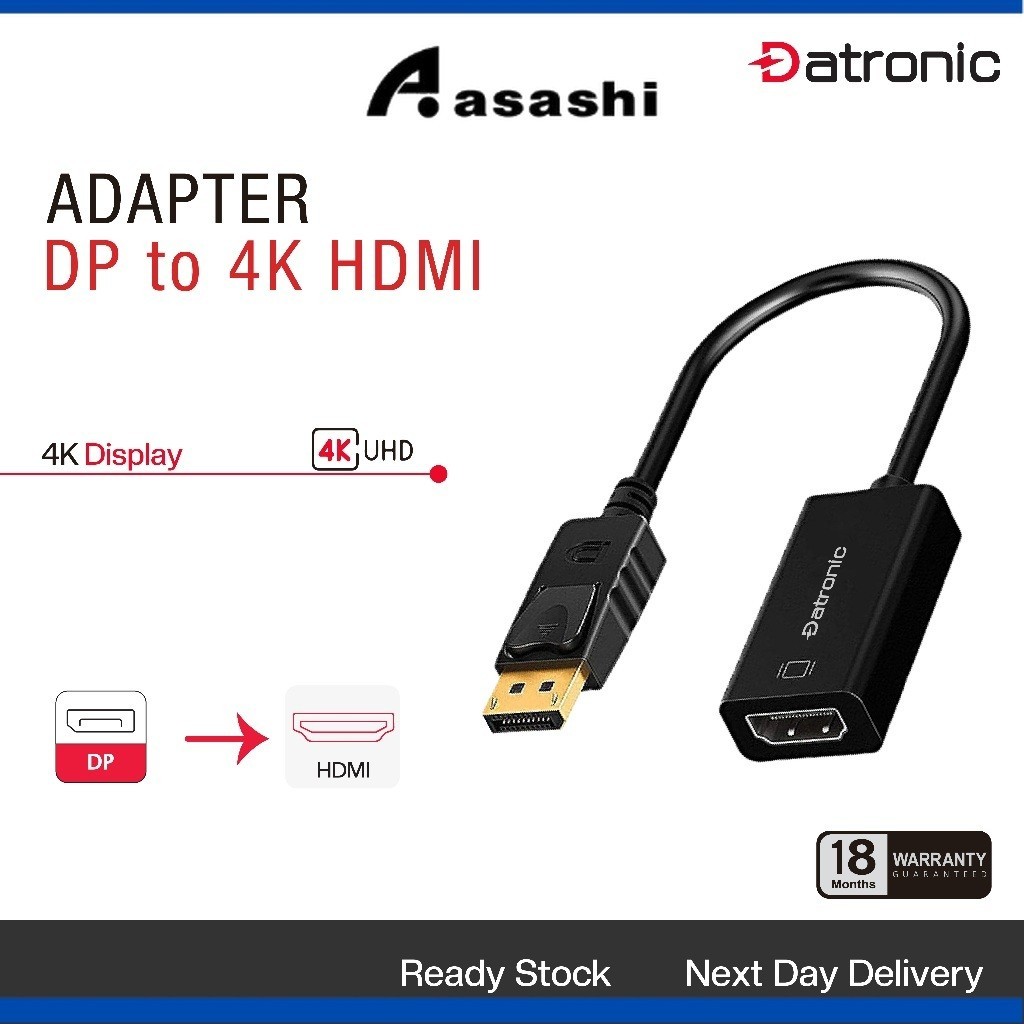Datronic Display Port To 4K HDMI Converter Adapter DP To HDMI Converter ...