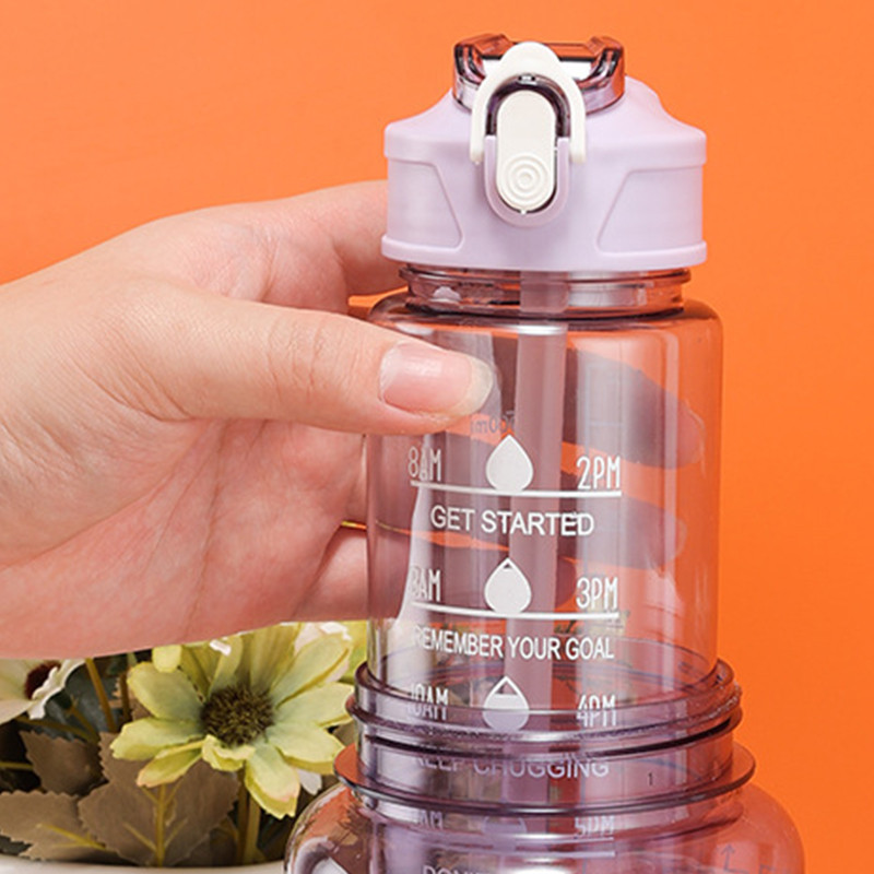 Large Capacity Transparent Water Bottle 900ML Tumbler Botol Air Besar ...