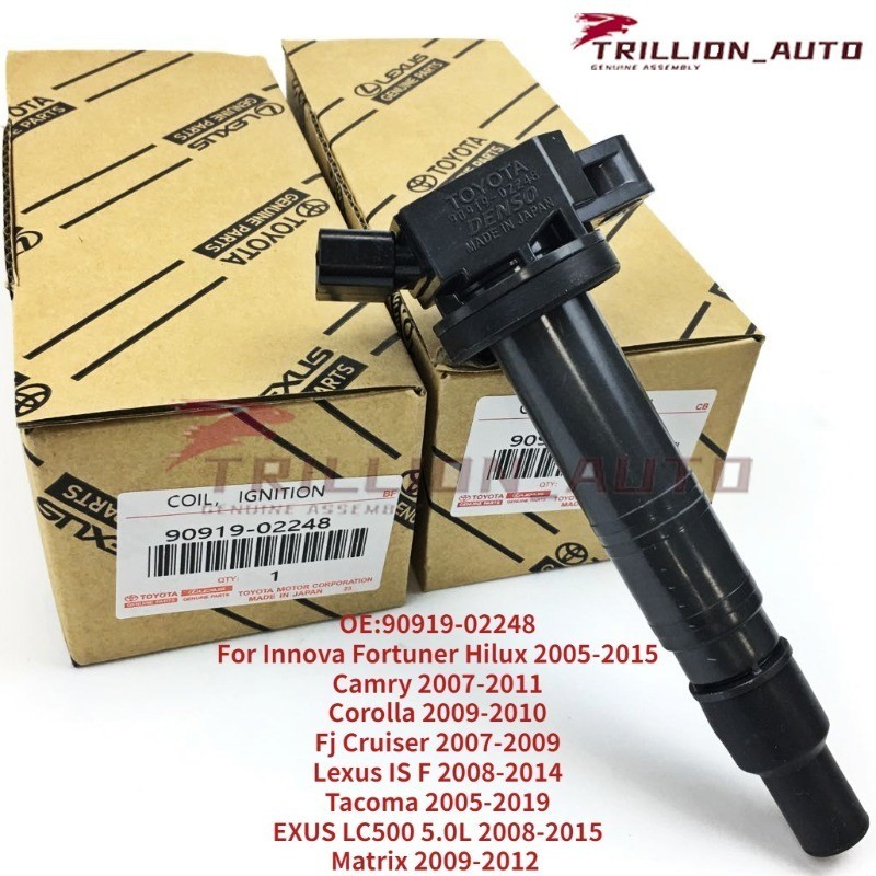Genuine Ignition Coil Plug 90919-02248 for Toyota Camry 2.4 2006-2012 ...