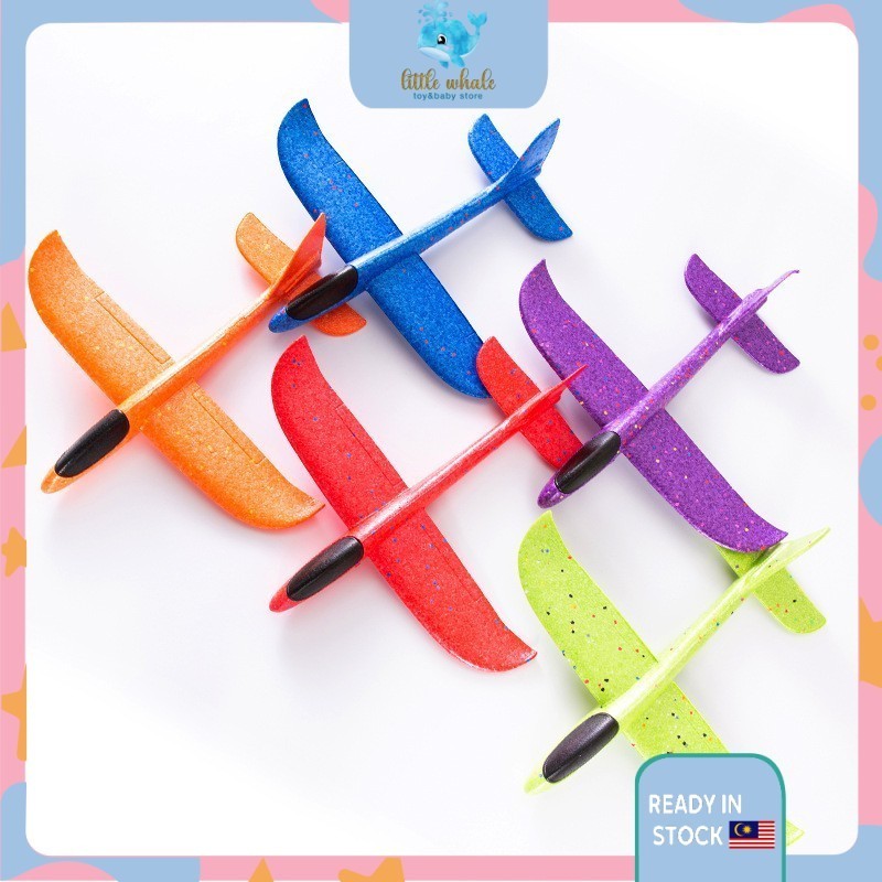 🐳LED Flashlight Hand Throw Flying Plane Foam Airplane Aeroplane ...