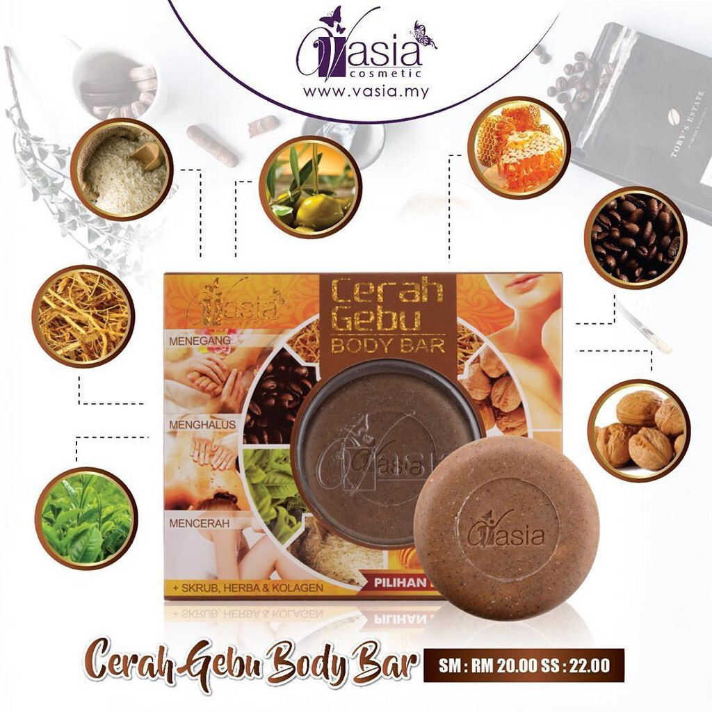 V'asia Cerah Gebu Body Bar (Skrub Herba & Kolagen) | Shopee Malaysia