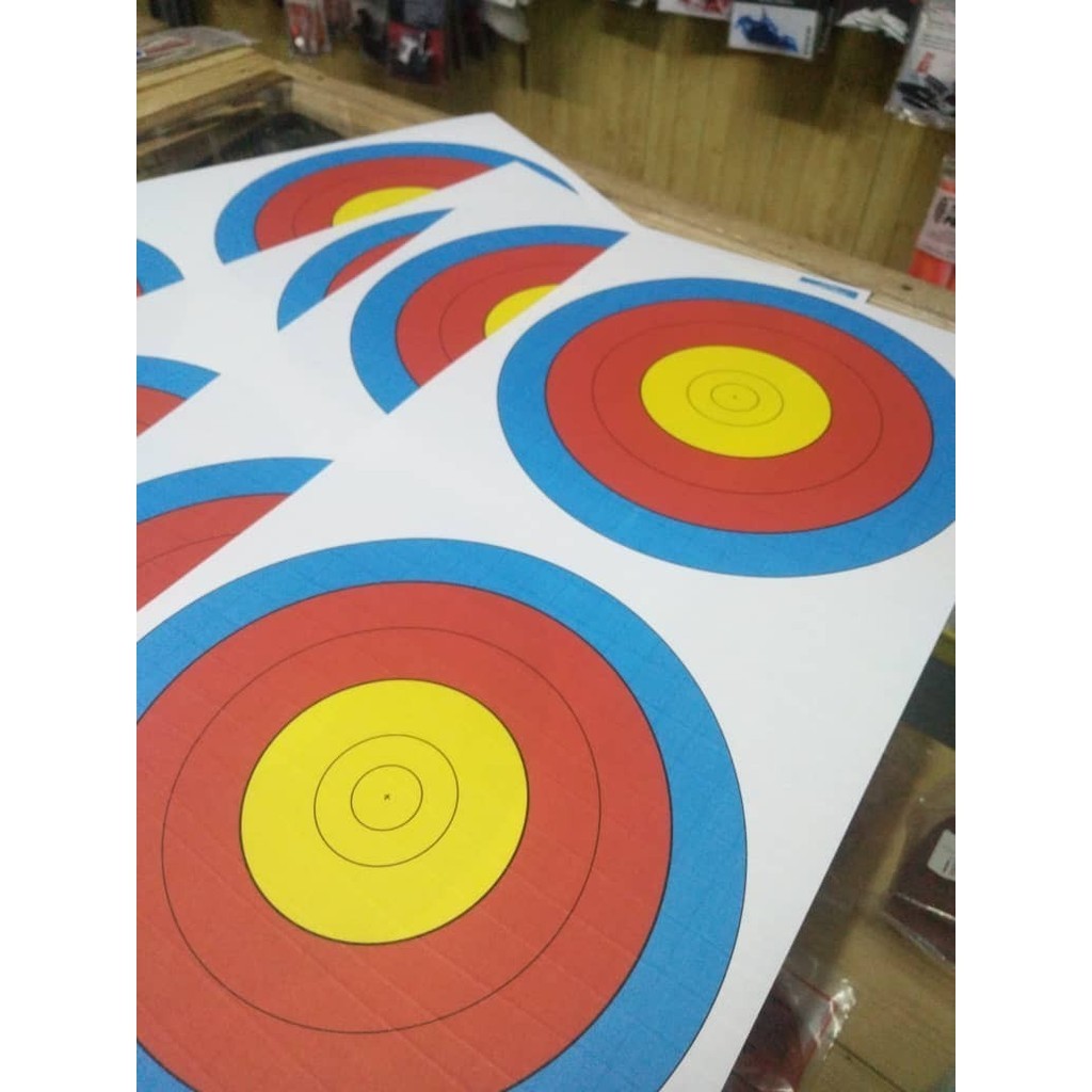JVD Archery WA Target Face 20cm 3spot 3x20cm - Target Archery Kertas ...