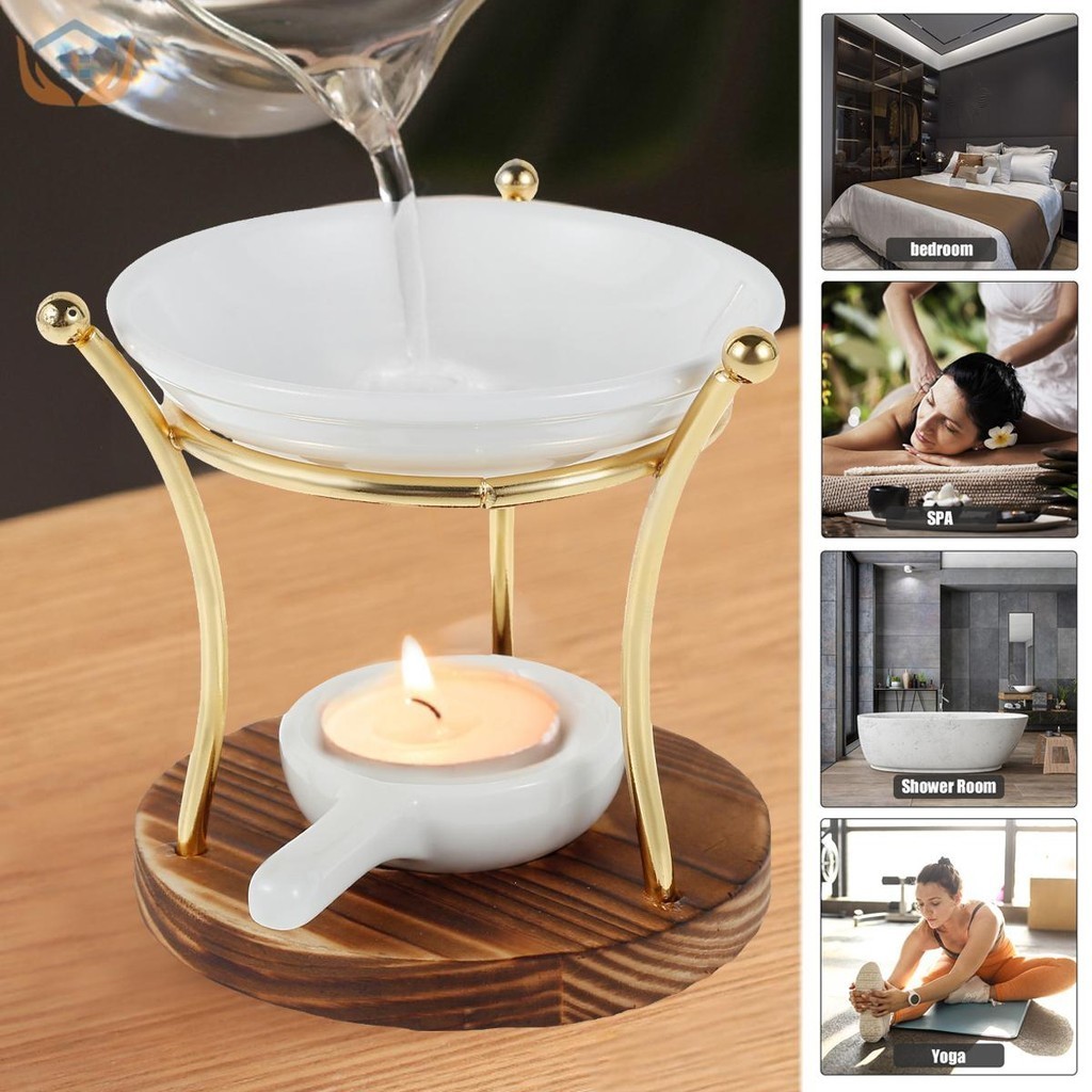 Oil Burner Ceramic Wax Warmer Delicate Tealight Candle Holder ...