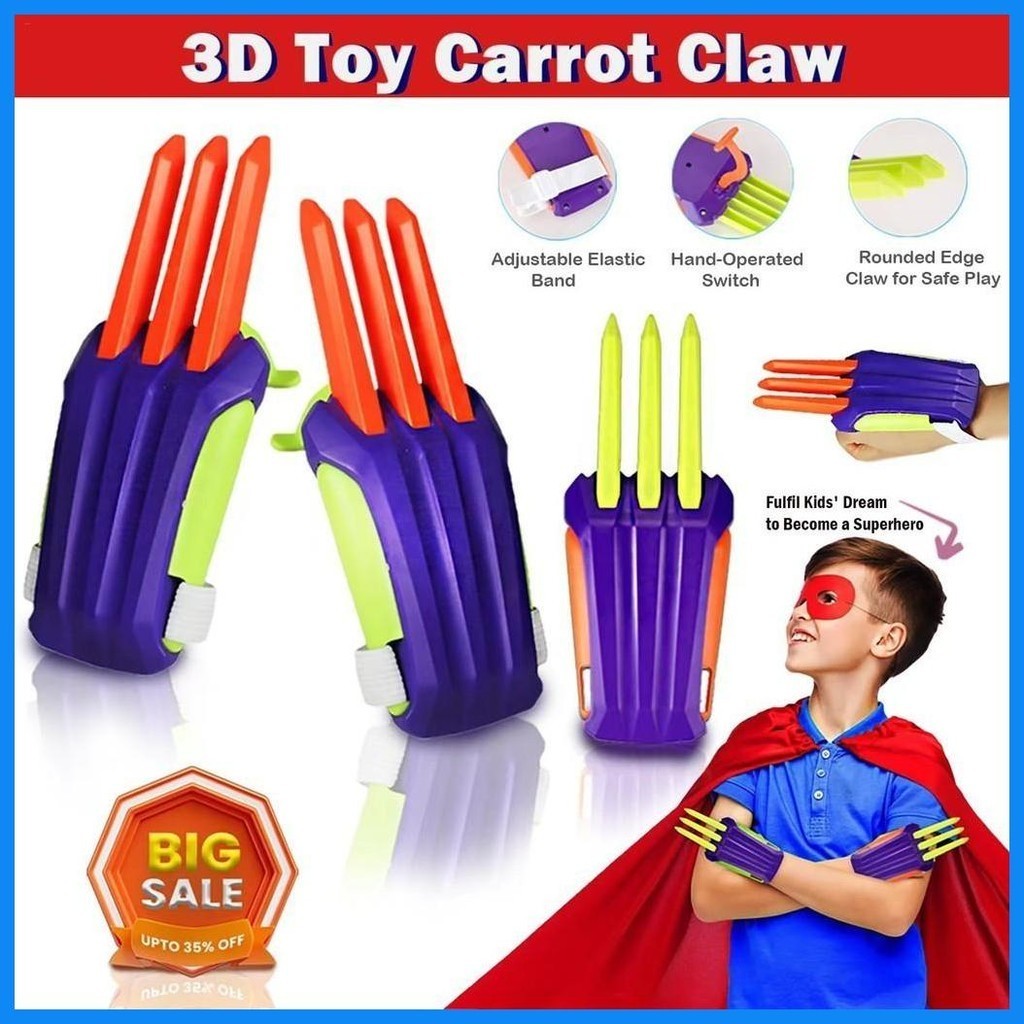 Wolverine Claw Toy Telescopic Radish Claw Portable Stretchable Wolf ...