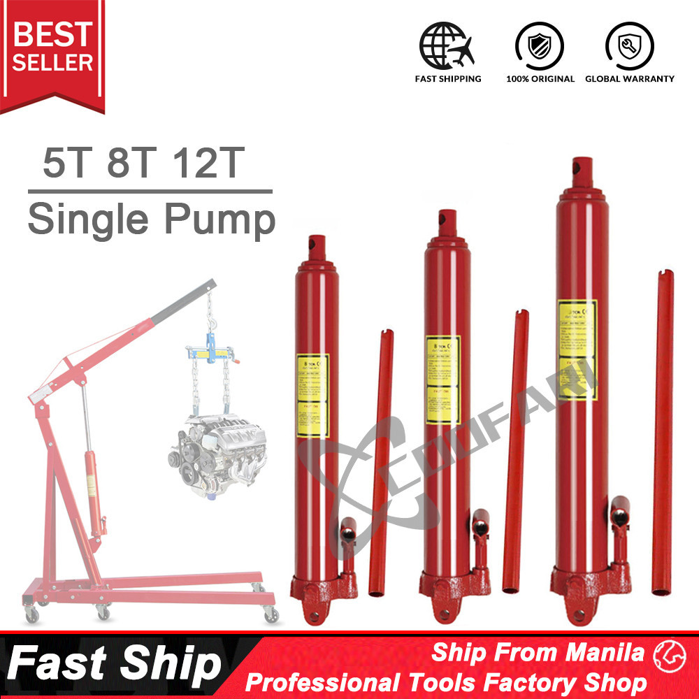 Hydraulic Jack 5/8/12 Ton Car Hydraulic Long Ram Jack Manual Engine ...