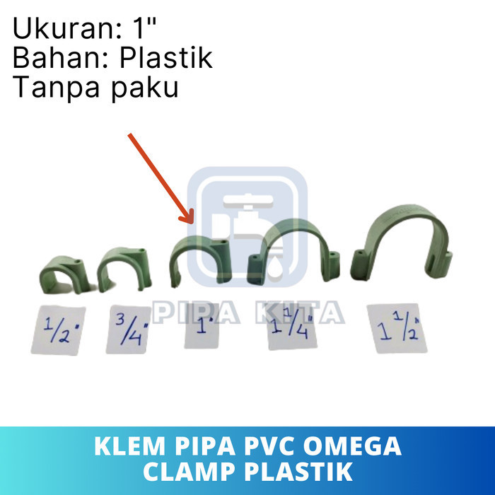 1 INCH PVC Pipe Clamp Arrow Plastic 1 Dim | Shopee Malaysia